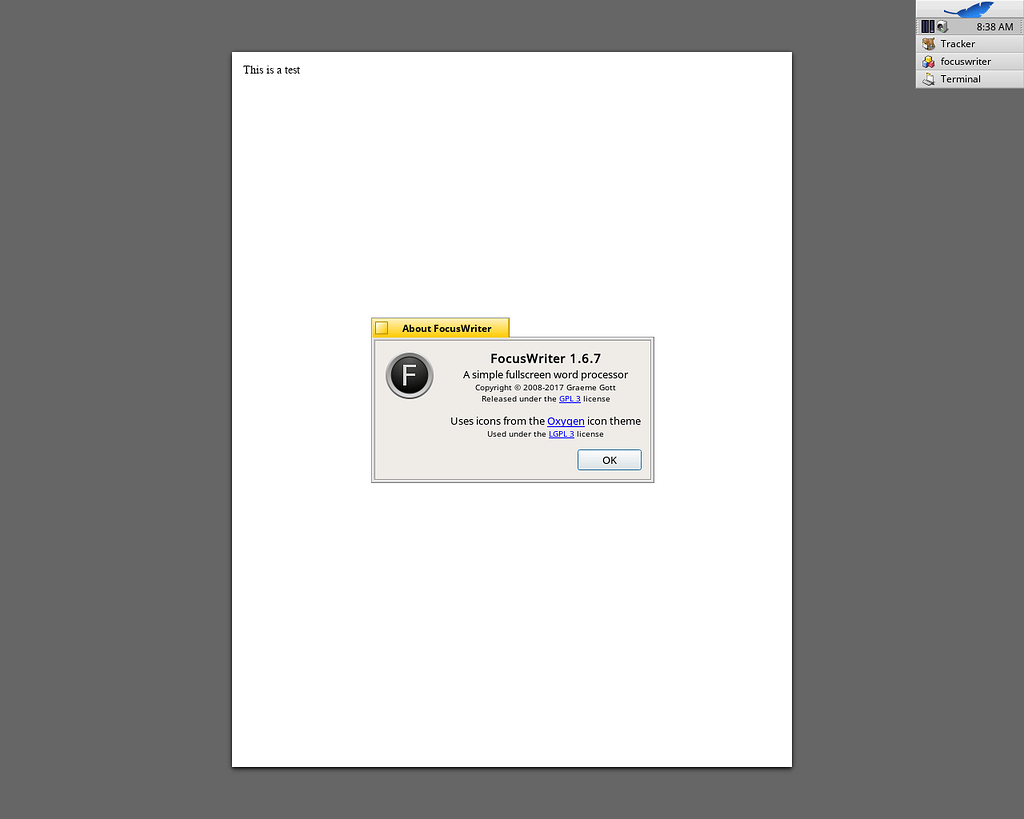 Focuswriter word processor builds on Haiku - Software - Haiku Community