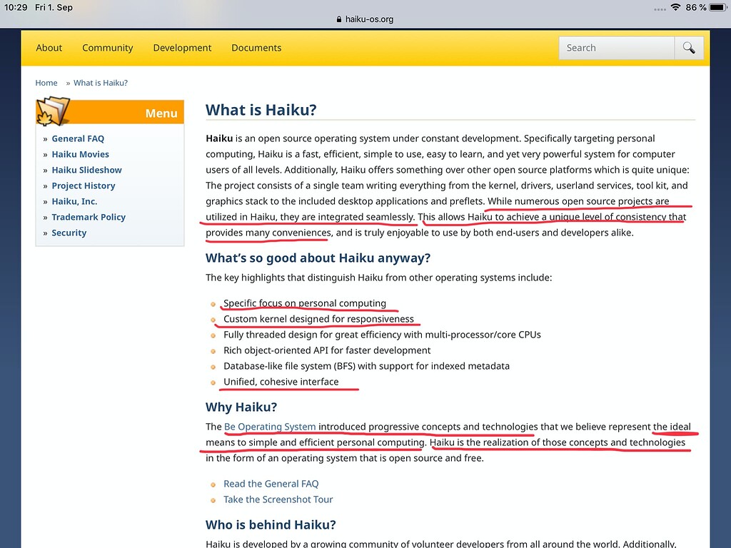What is, what's so good and why Haiku? - Feedback - Haiku Community