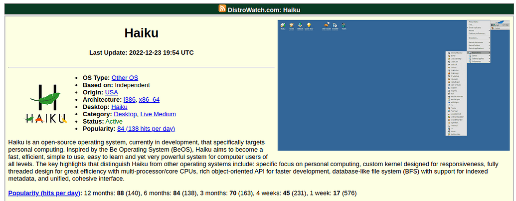 Haiku R1/beta4 has been released! | Haiku Project - Blog - Haiku Community