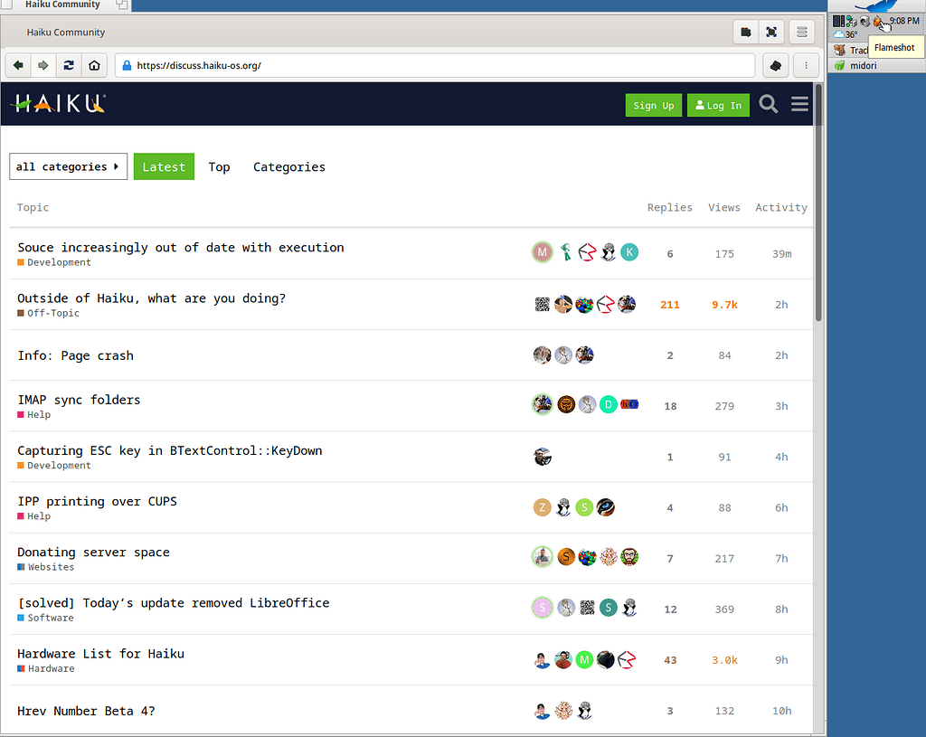 Midori web browser - Ports - Haiku Community
