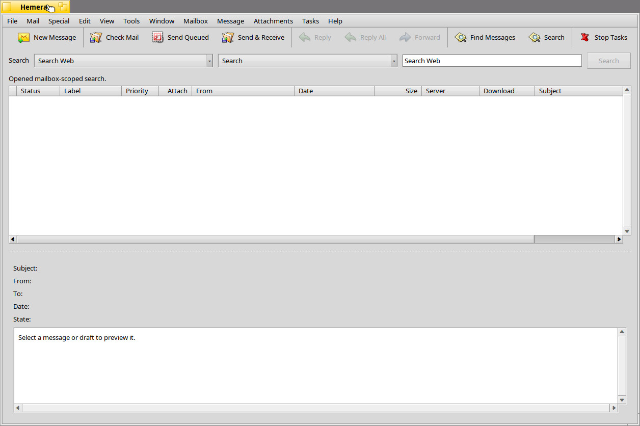 HERMES Hemera - a native port of Eudoramail for Haiku (e-mail client ...