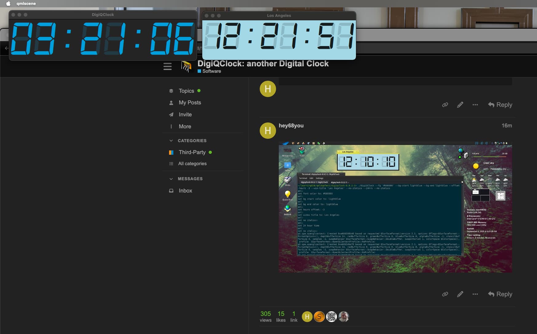DigiQClock: another Digital Clock - Software - Haiku Community
