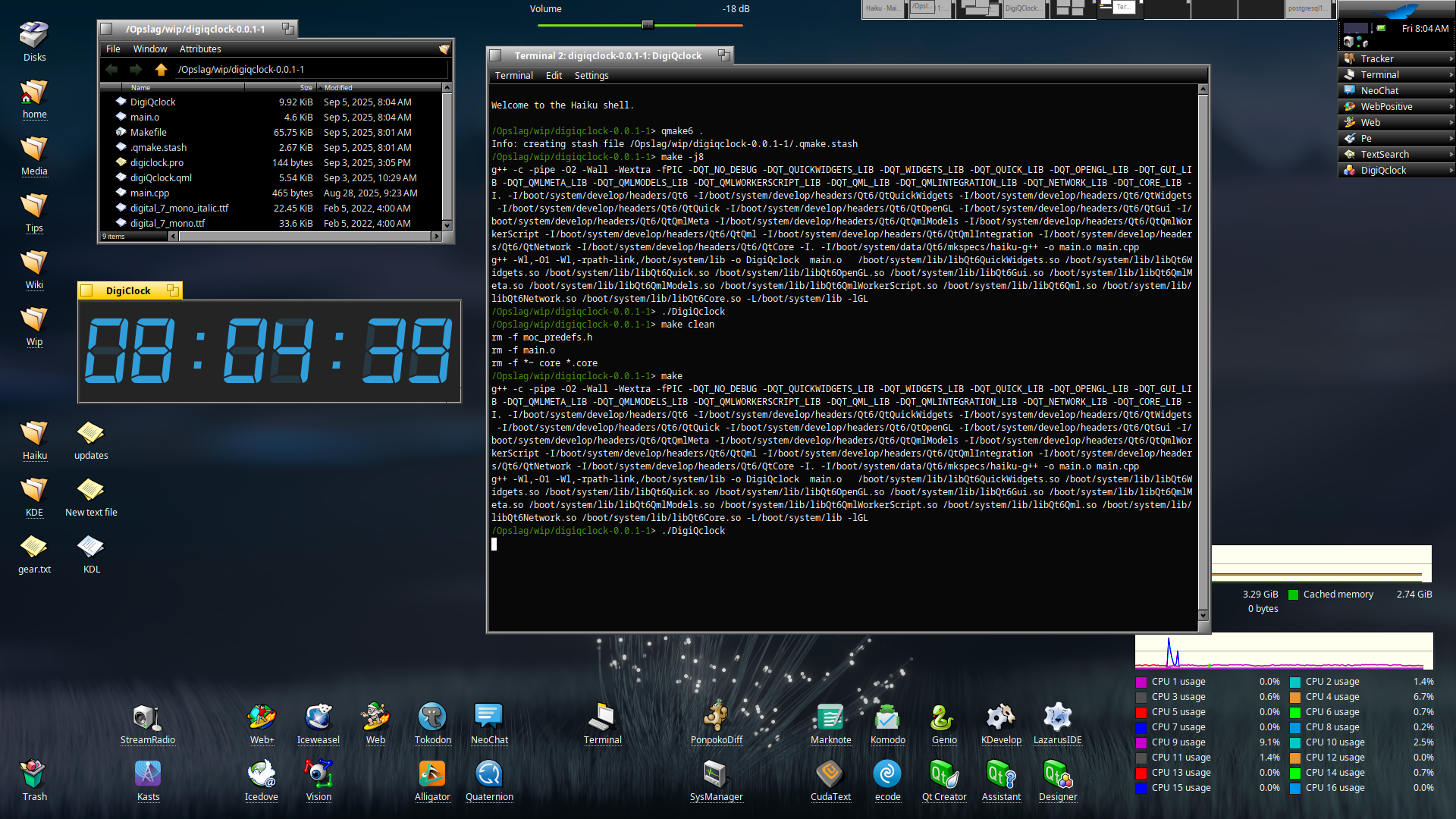 DigiQClock: another Digital Clock - Software - Haiku Community